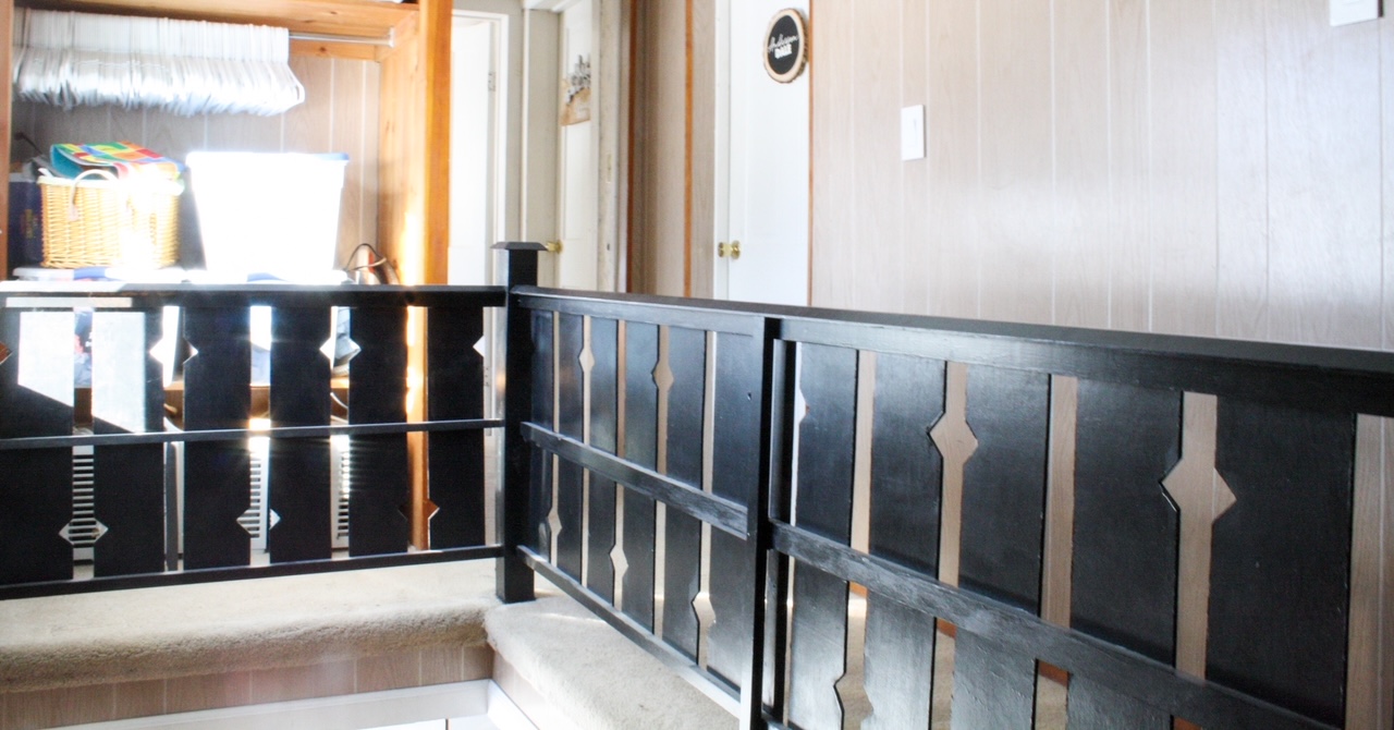 DIY Stair Railing Makeover - Arrowroot Homestead